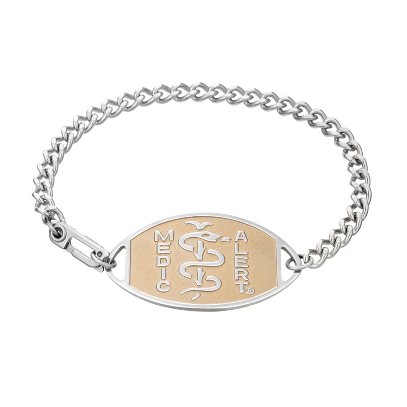 Classic Large Embossed Medical ID Bracelet | MedicAlert Foundation ...