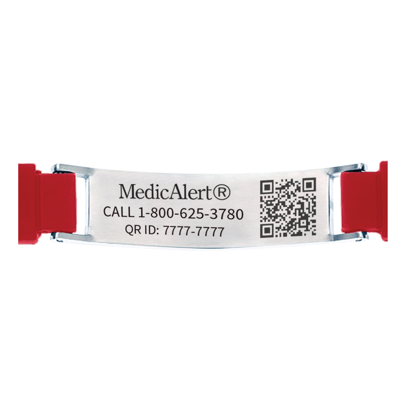 QR Code Elite Silicone Medical ID Bracelet - Red | MedicAlert Foundation