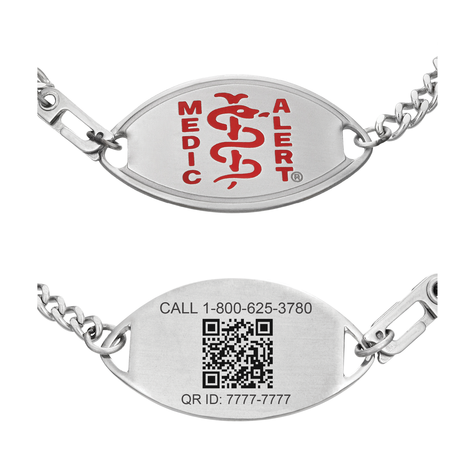 QR Code Classic Large Medical ID Bracelet - Red | MedicAlert Foundation